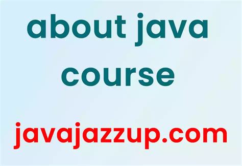 About Java Course