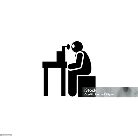 검사 눈 기계 안경사 아이콘 암 아이콘의 요소입니다 프리미엄 품질의 그래픽 디자인 아이콘입니다 웹 사이트에 대 한 징후 및 기호 컬렉션 아이콘 눈 신체 부분에 대한 스톡