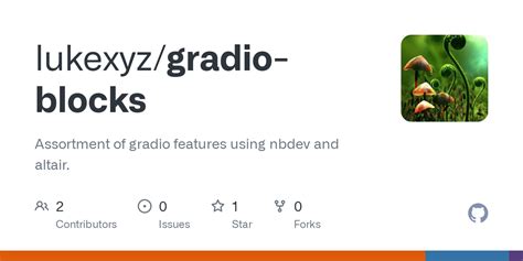 github lukexyz gradio blocks assortment of gradio features using