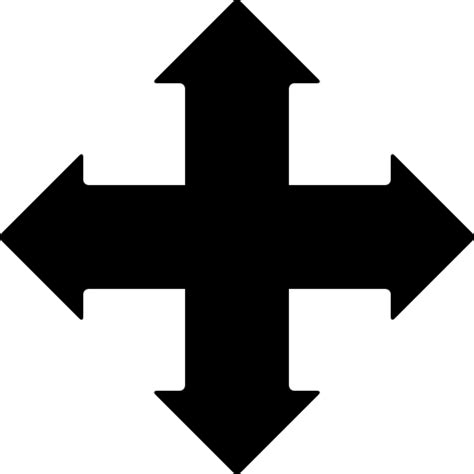 Expand Four Arrows Symbol For Interface Free Arrows Icons