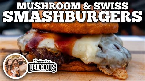 Mushroom And Swiss Smash Burgers Blackstone Griddles Dining And Cooking