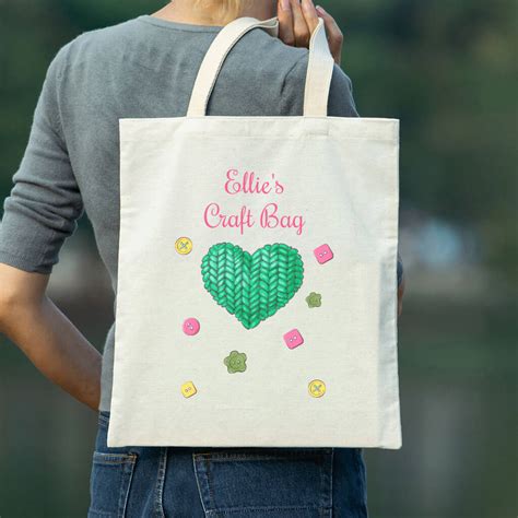 Personalised Cotton Craft Bag By Andrea Fays