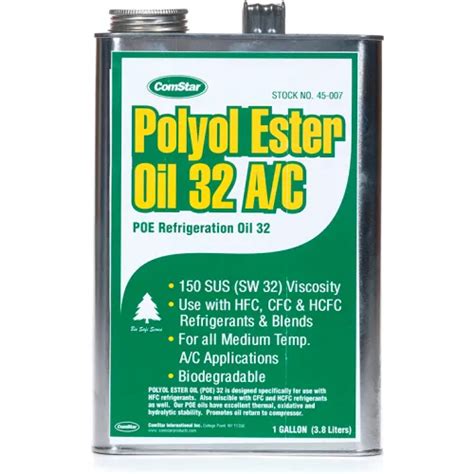 Polyol Ester Refrigeration Oil 1 Gallon 150 Sus Pkg Qty 4