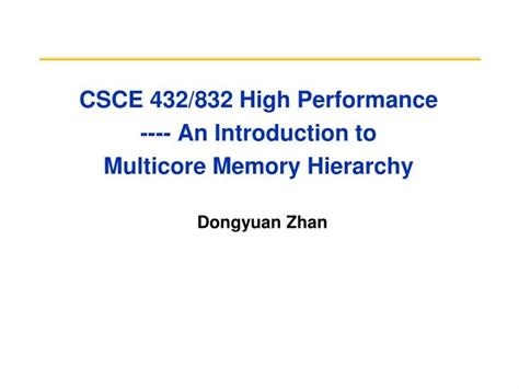 ppt csce 432 832 high performance an introduction to multicore