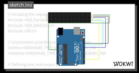 Dotmatrix Wokwi Esp32 Stm32 Arduino Simulator