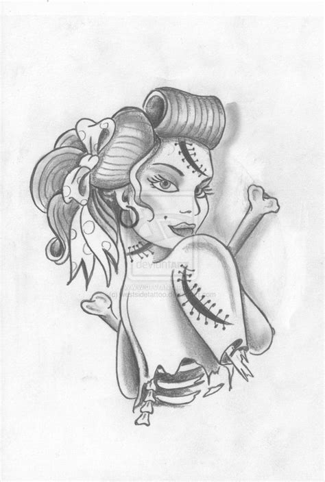 Zombie Pin Up Girl Tattoo Designs