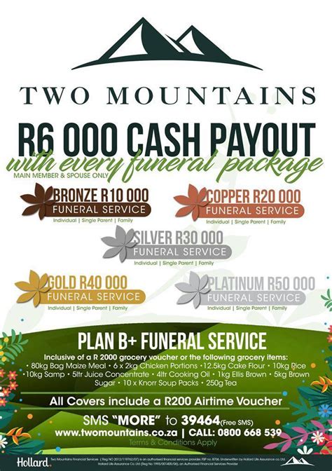 Two Mountains Funeral Cover