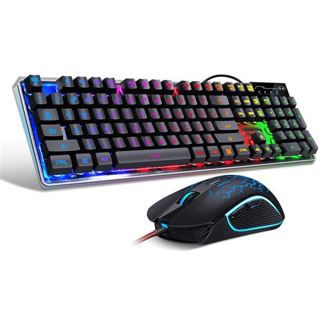 Gaming Keyboard And Mouse Combo K1 Rgb Led Backlit Keyboard With 104 Key Computer Pc Gaming