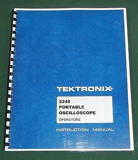 Tektronix 2245 Instruction Manual Comb Bound And Protective Plastic Covers Ebay