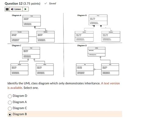 Question 12 375 Points Saved Listen Diagram A Food Name String