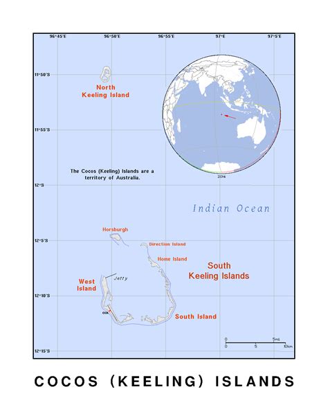 Maps Of Cocos Keeling Islands Detailed Map Of Cocos Keeling Islands In English Detailed