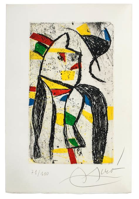 Bonhams MirÓ Joan Spanish 1893 1983 Leiris Michael Ruban Paris Lire Des Vents 1981