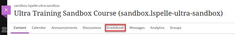 blackboard ultra creating an item in gradebook column tips