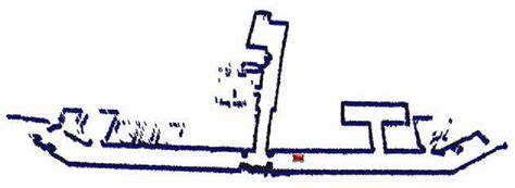 a map created by sri s slam algorithm this 2d map is being represented