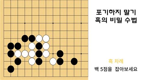 죽은 줄 알았던 흑을 살리는 방법 바둑문제 바둑 Youtube