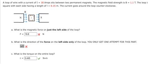 Solved A Loop Of Wire With A Current Of I Amps Sits Chegg Com