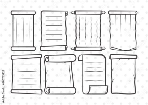 Paper Scroll Clipart Svg Cut File Scroll Svg Old Scroll Svg Scroll Paper Svg Papyrus