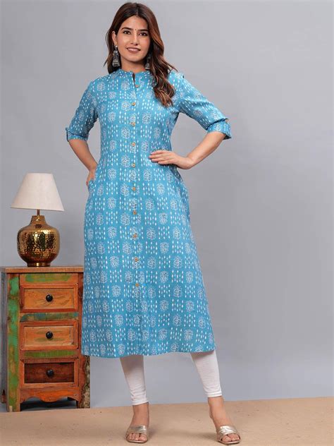 Buy Jaipuri Collection Women Floral Printed A Line Kurta Kurtas For