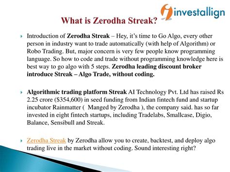 Ppt Zerodha Streak Algo Trading Powerpoint Presentation Free