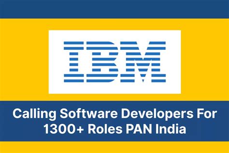 New Jobs Updates Ibm Hiring Software Developers 2025 1300 Openings