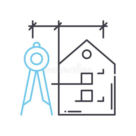 Architecture Line Icon Outline Symbol Vector Illustration Concept