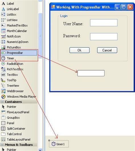 Progressbar And Timer Control Using C