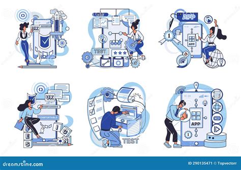 application testing metaphor vector software testing watchmthat keeps lookout for code