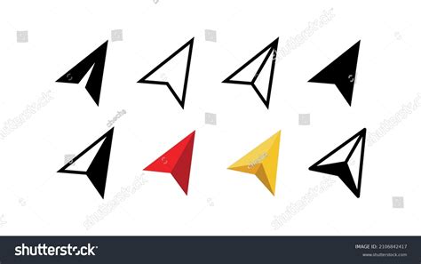 Collection Cursor Icons Arrow Navigator Pointer Stock Vector Royalty