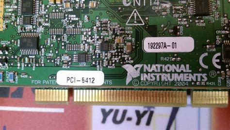NATIONAL INSTRUMENTA PCI 5412 WAVEFORM GENERATOR BOARD