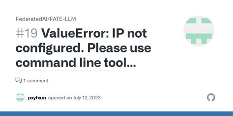 valueerror ip not configured please use command line tool `pipeline init` to set it · issue