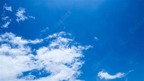 Blue White Sky Cloud Natural Scenery Chart Class Powerpoint Background