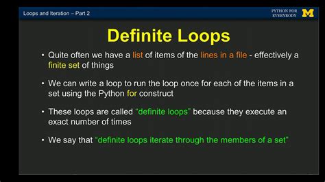Definite Loops In Python Youtube