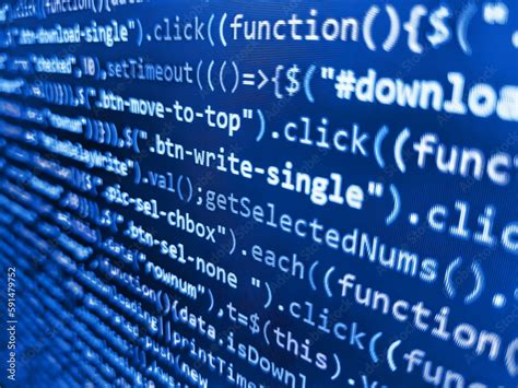 Screen Of Web Developing Code On Dark Background Developer Working On Websites Codes In Office