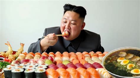 김정은 일본음식 먹방 🇰🇵 金正恩の和食モッパン Youtube