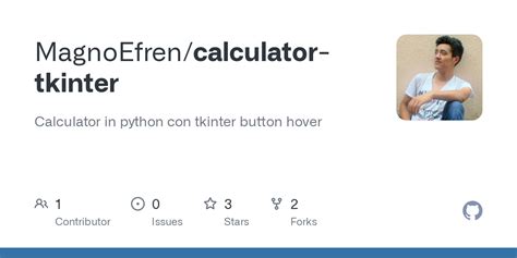 Github Magnoefren Calculator Tkinter Calculator In Python Con