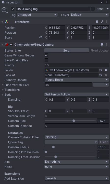 How To Move Cinemachine Camera Also When Character Is Not Moving Unity Engine Unity Discussions