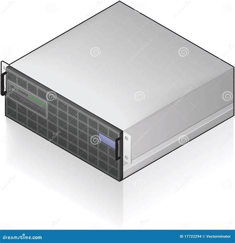 Server Unit Stock Vector Illustration Of Blue Hardware