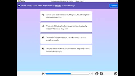 I Readyvocabulary About Speaking Up Preview 1 — Quiz — Level Fwhich Se