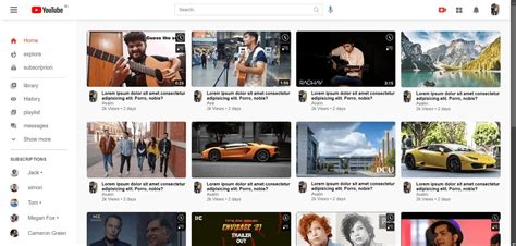 Youtube Clone Using Html Css And Js Codewithcurious