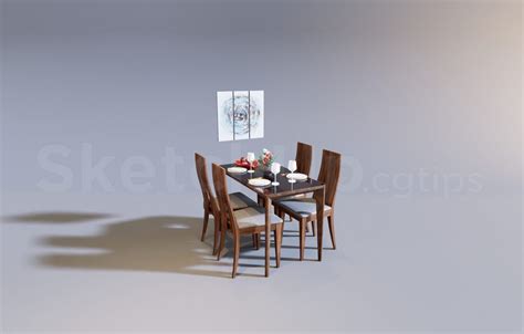 8126 Free Sketchup Dining Table Model Download