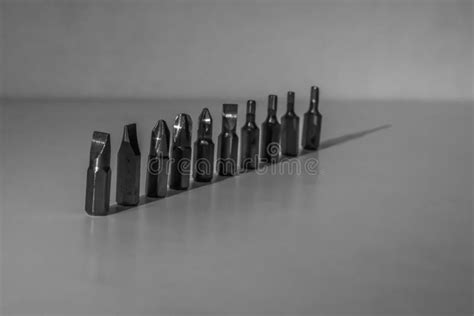 Different Types Of Bits Of Screwdriver Stock Photo Image Of Drill Handicraft 180933952