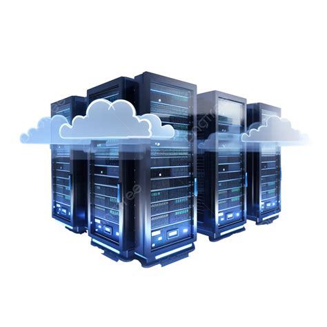 Cloud Computing Technology Cloud Data Center With Hosting Server Cloud Service 3d Rendering