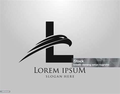 초기 L 편지 독수리 로고 아이콘 크리에이티브 이글 헤드 벡터 일러스트 디자인 새에 대한 스톡 벡터 아트 및 기타 이미지 새 알파벳 L 금융 Istock