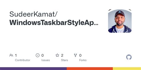 Github Sudeerkamat Windowstaskbarstyleapplauncher