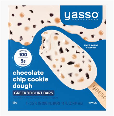 Chocolate Chip Cookie Dough Yasso Bars Hd Png Download Kindpng