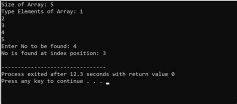 C This Is A Program To Search A Number And Also Display Its Index