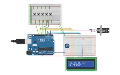 Circuit Design Copy Of Servo Lcd Tinkercad