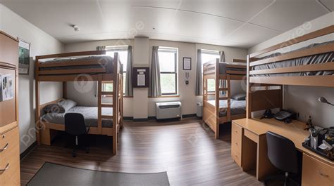 이층 침대와 책상이 있는 기숙사 방 기숙사 방 사진 배경 일러스트 및 사진 무료 다운로드 Pngtree