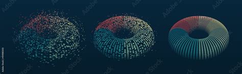 Abstract Stream Information With Circles Array And Binary Code