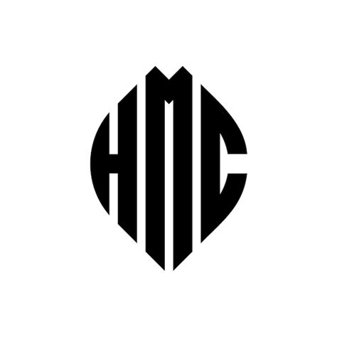 Premium Vector Hmc Circle Letter Logo Design With Circle And Ellipse Shape Hmc Ellipse Letters